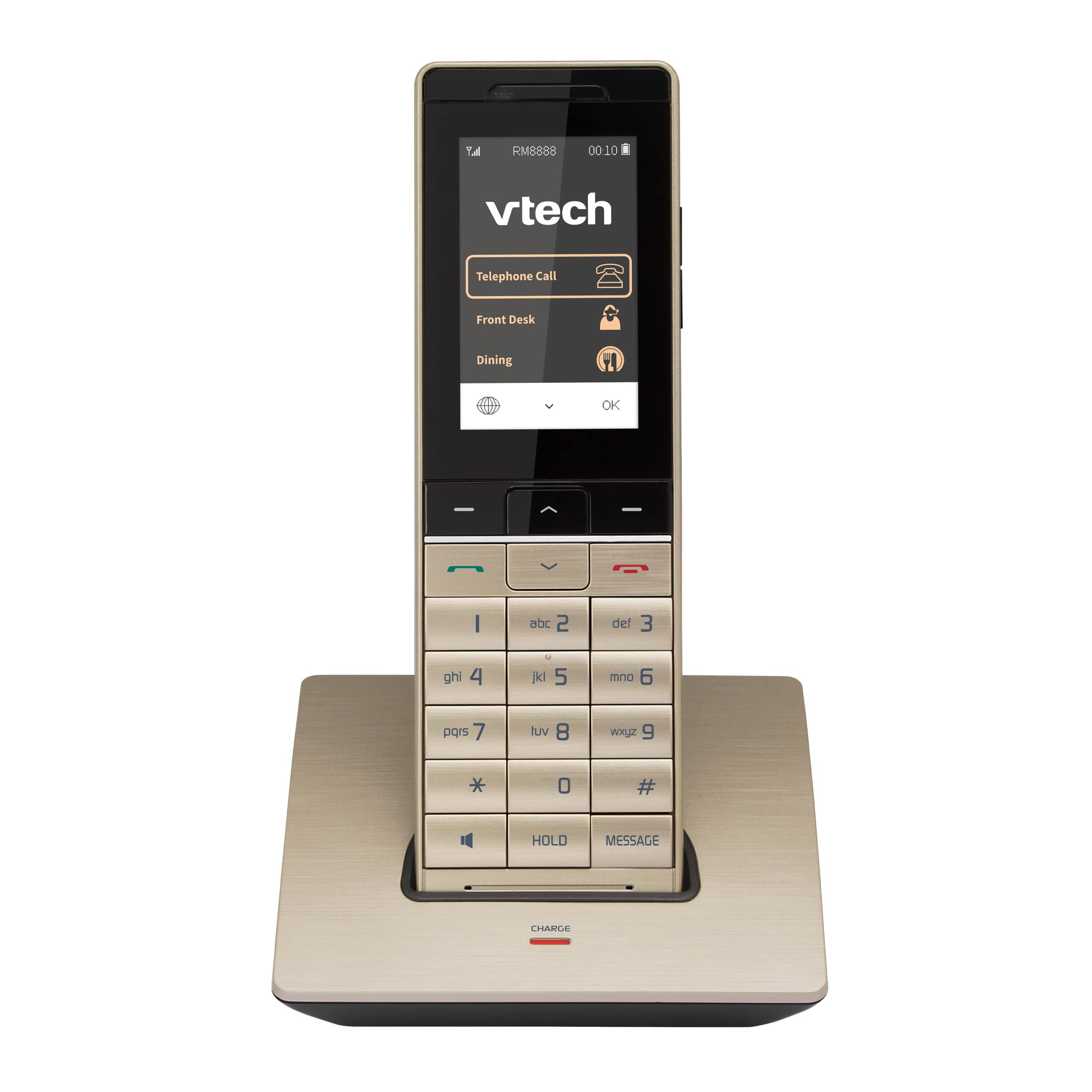 1 Cordless Color Handset and Slim Charger - VTech® Hotel Phones