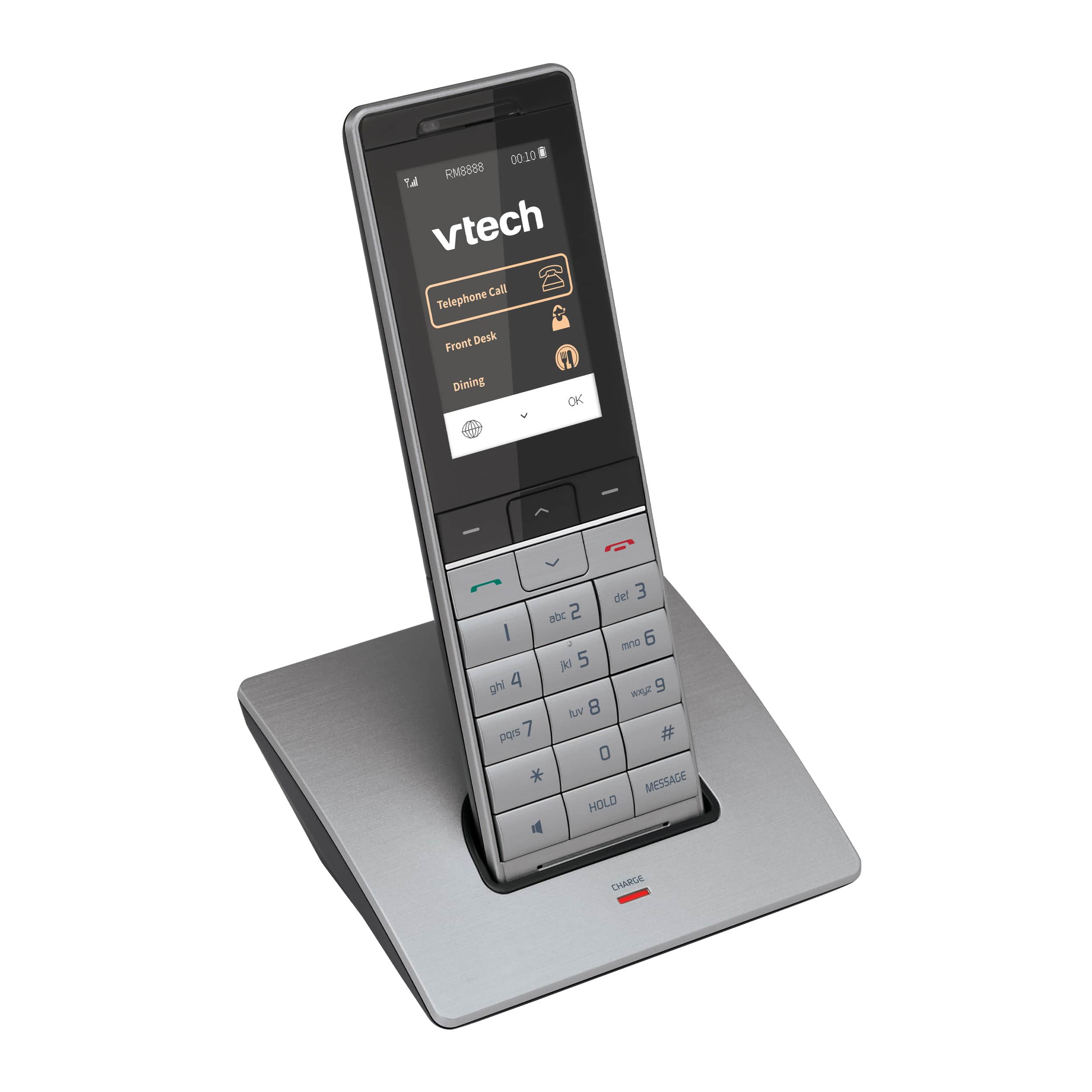 1 Cordless Color Handset and Slim Charger - VTech® Hotel Phones