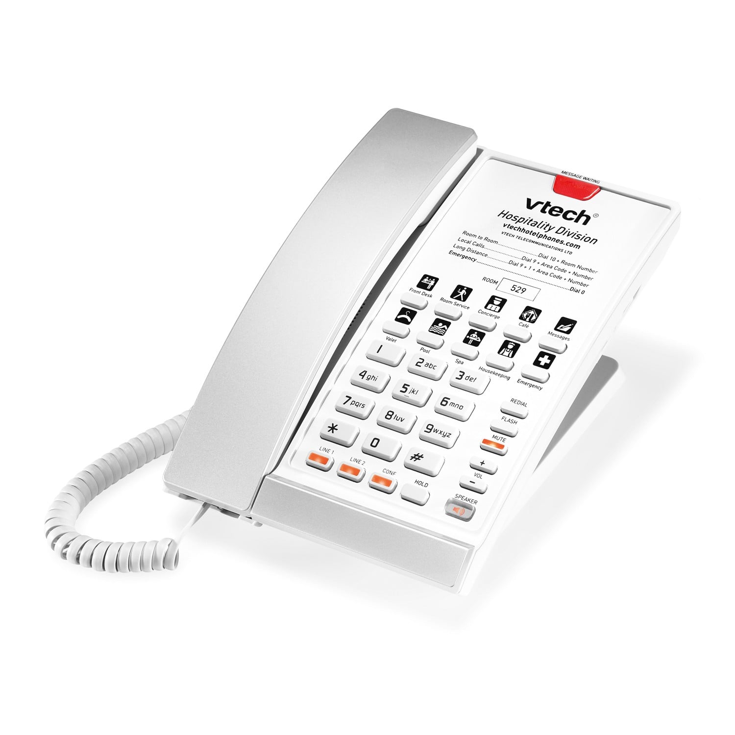 2-Line Contemporary SIP Corded Phone - VTech® Hotel Phones