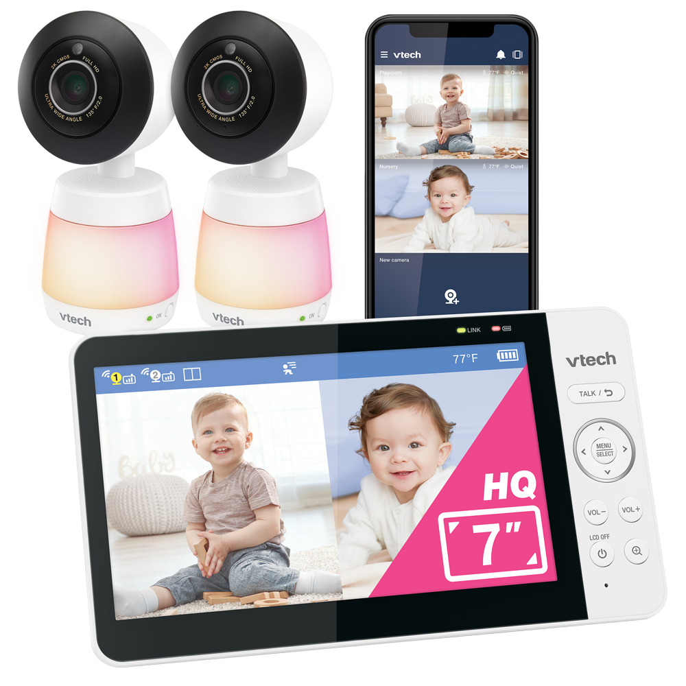 Official VTech® Baby Care | Smart HQ Max Twin 2 cameras baby monitor